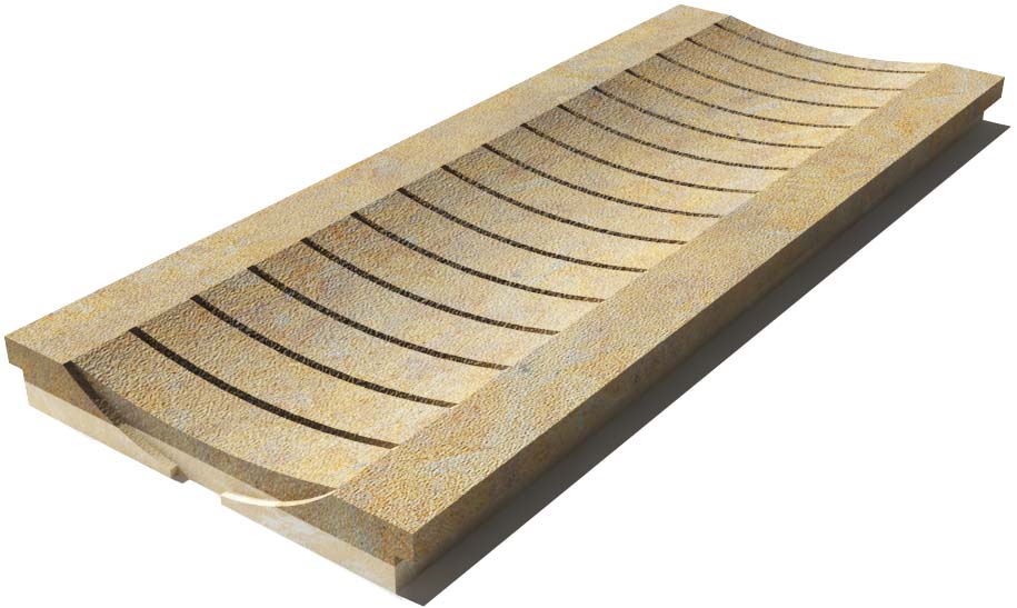 California Drain grate 610x250x30 mm, Prof. 8B, Sandblasted